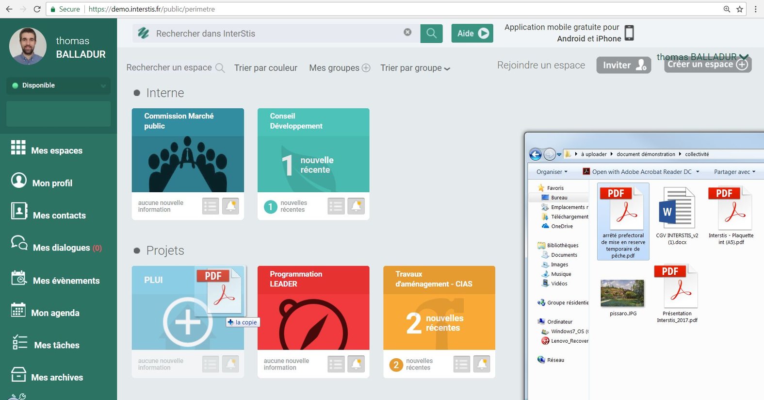 Déposez facilement vos fichiers avec un simple glisser-déposer